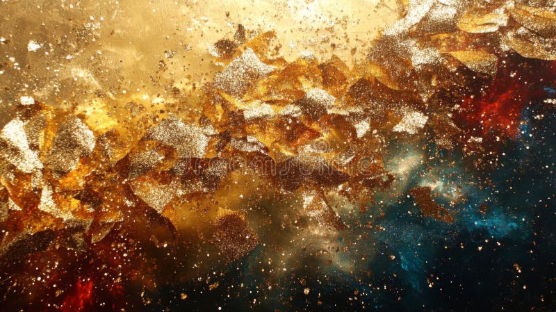 Abstract Gold Cosmic Texture Background Stock Illustration ...