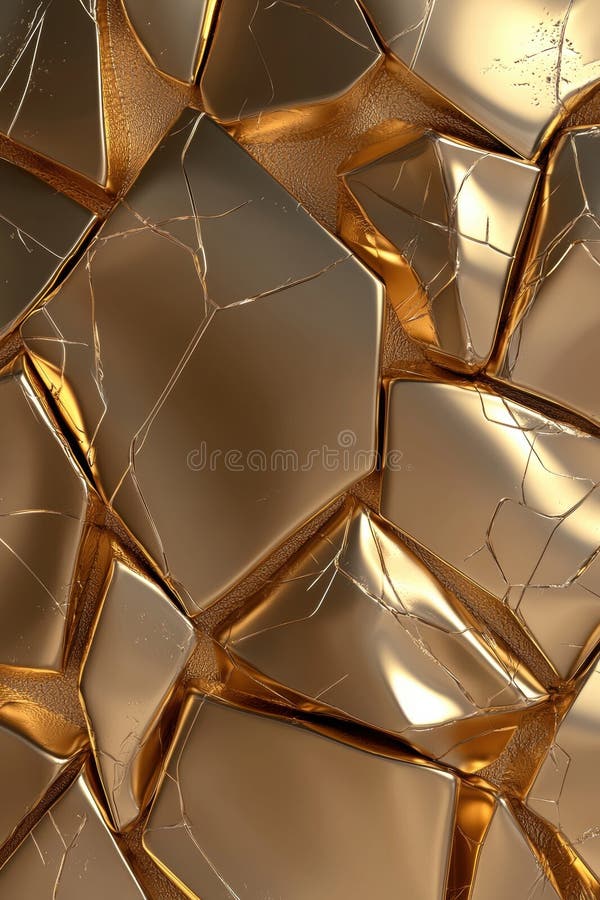 Abstract Gold Cracked Texture Background Stock Illustration ...