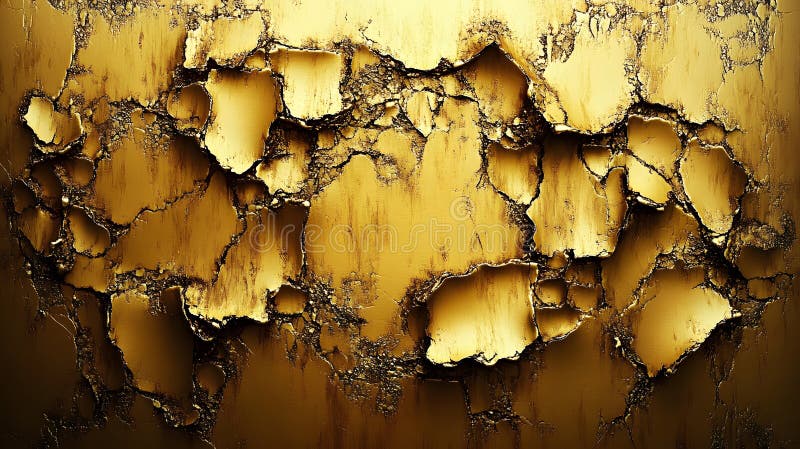 Abstract Gold Cracked Texture Background Wall Royalty Free Image Stock ...