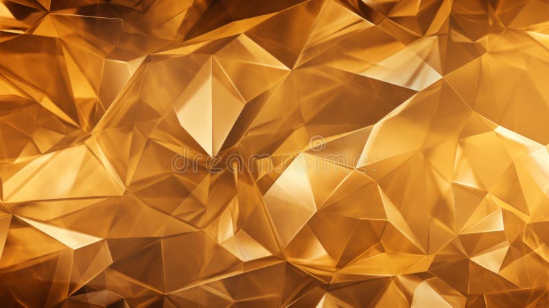 Abstract Gold Crystal Background with Faceted Texture AI Generated ...