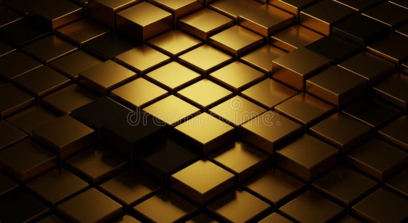 Abstract Gold Cube Texture Background Stock Illustration - Illustration ...
