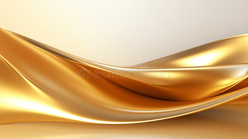 Abstract Gold Curve Lines Backgound. AI Generated. Stock Illustration ...