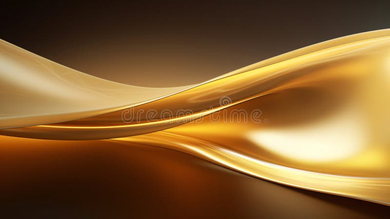 Abstract Gold Curve Lines Backgound. AI Generated Stock Illustration ...