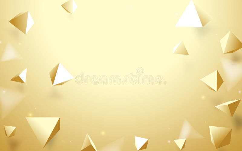 Abstract Gold 3d Pyramids Background. Vector Illustration Stock Vector ...