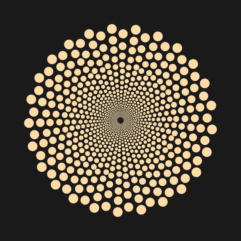 Abstract Gold Dotted Shape - Design Element. Stock Vector ...