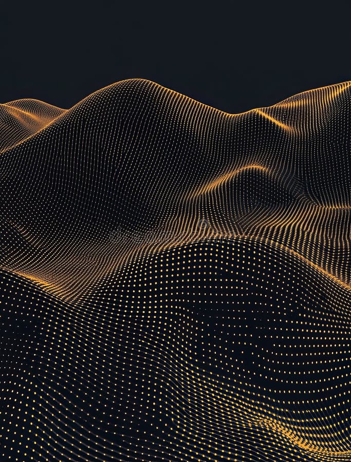 Abstract Gold Dotted Wave Background Stock Illustration - Illustration ...