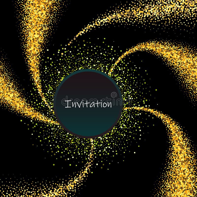 Abstract Gold Dust Glitter Design Star Wave Background, Vector Design ...