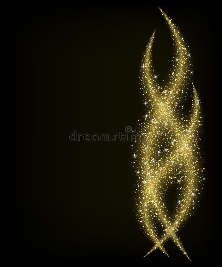 Abstract Gold Dust Glitter Star Wave Background Stock Vector ...