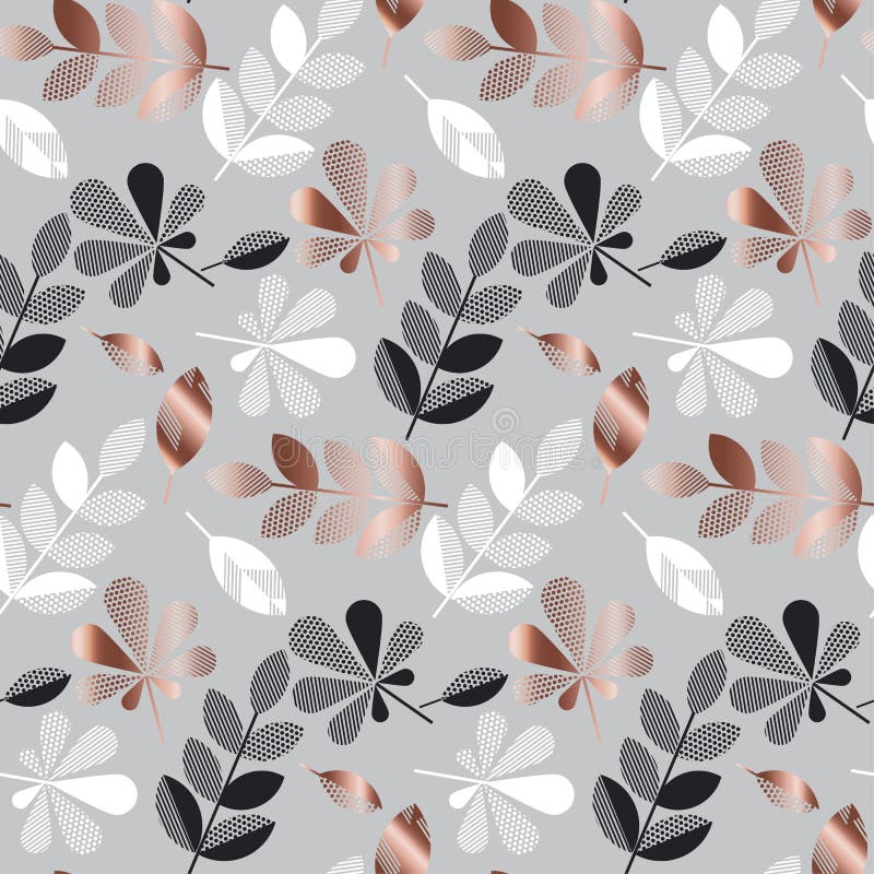 Abstract Gold Fall Leaves Pattern Vector Illustration Stock Vector ...