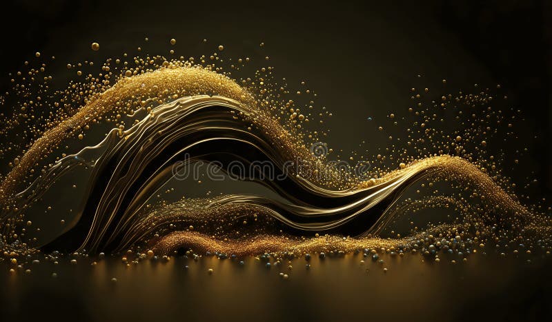 Abstract Gold Fantasy Background. Luxury Colorful Business Background ...