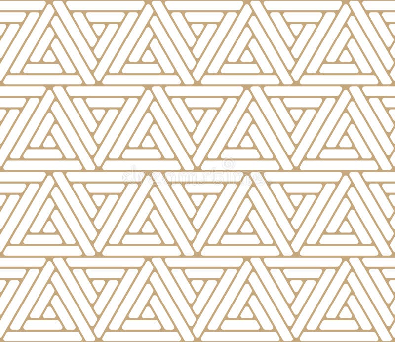 Abstract Gold Geometric Hipster Fashion Design Print Triangle Pattern ...