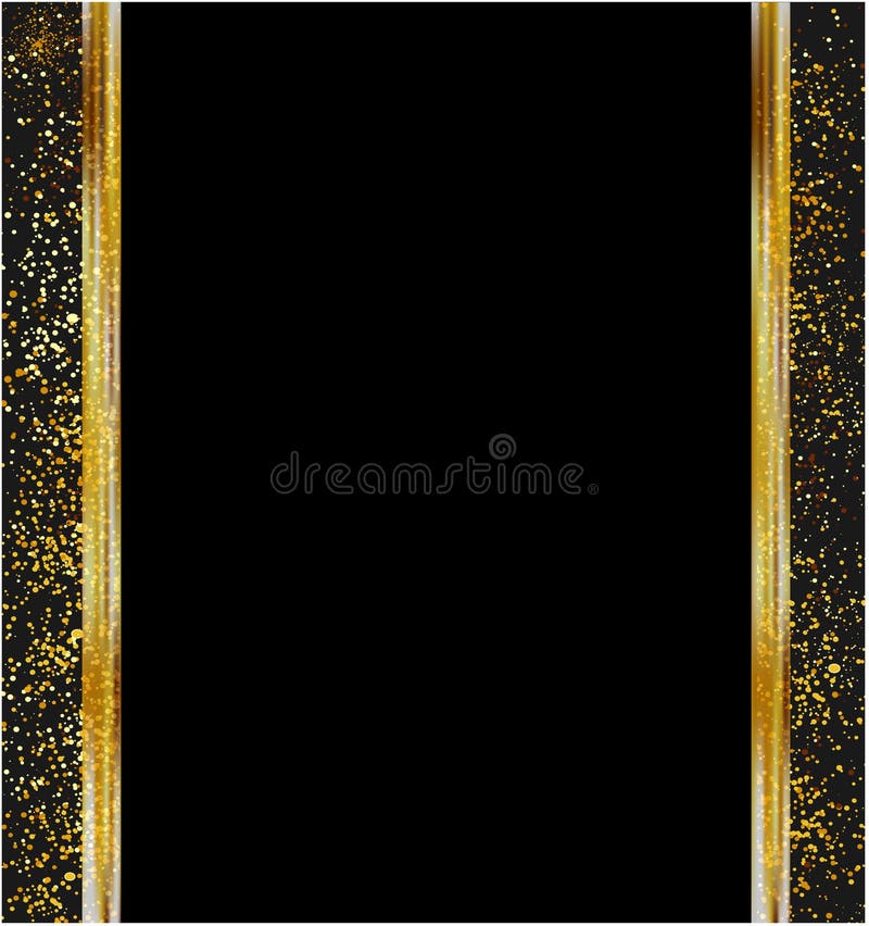 Abstract Gold Glitter Background. Shiny Sparkles for Card Stock Vector ...