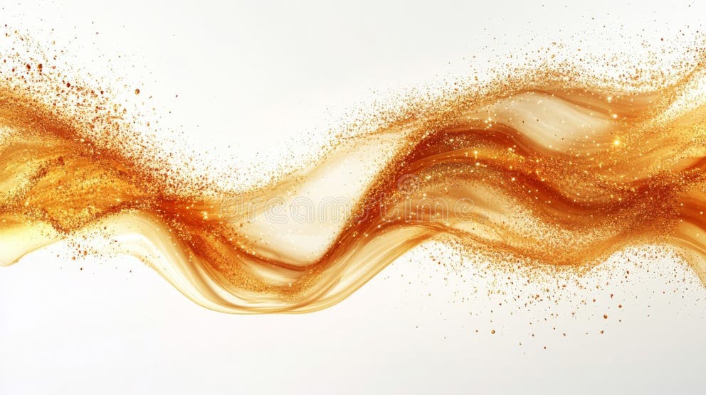 Abstract Gold Glitter Wave Background Stock Illustration - Illustration ...