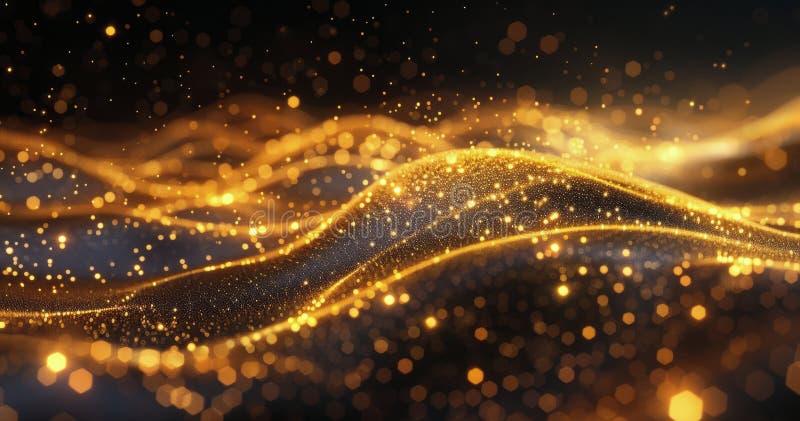 Abstract Gold Glitter Wave Background Stock Image - Image of abstract ...