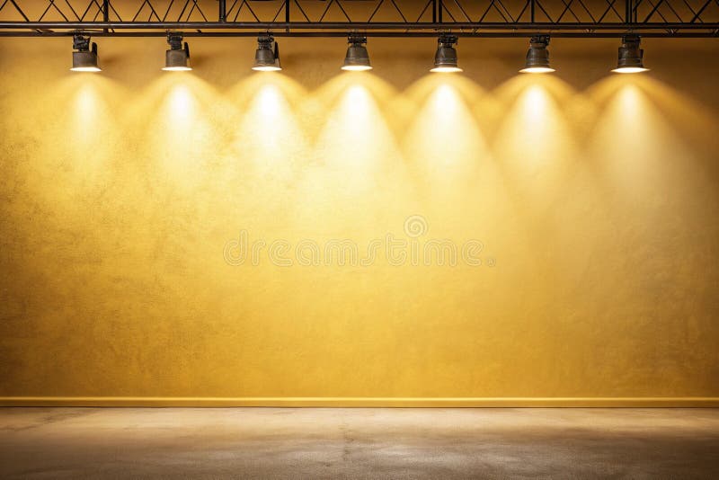 Abstract Gold Gradient Spotlight Room Texture Stock Illustration ...