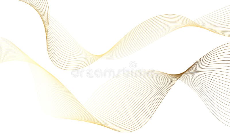 Abstract Gold Gradient Wave Element for Design. Digital Frequency Track ...