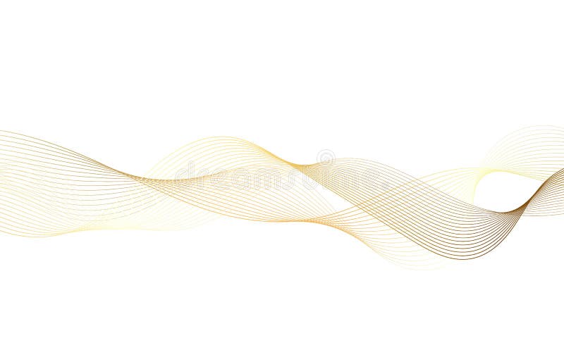 Abstract Gold Gradient Wave Element for Design. Digital Frequency Track ...
