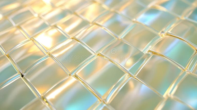 Abstract Gold and Green Interlocking Squares Pattern Stock Illustration ...