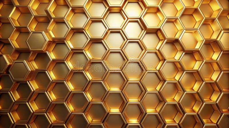 Abstract Gold Hexagon Pattern Background Texture a Rich and Luxurious ...