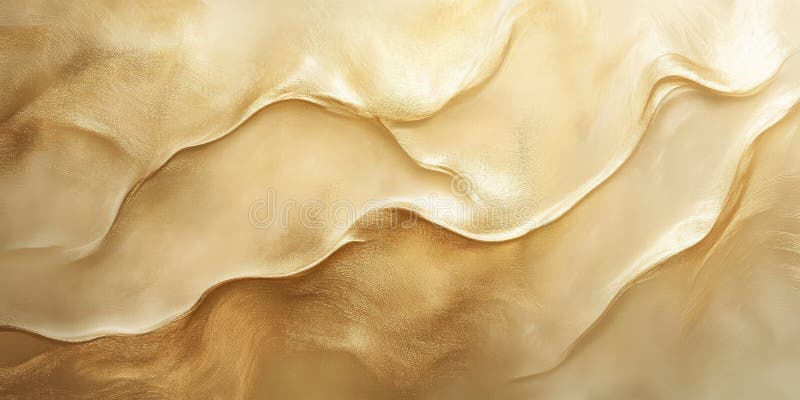 Abstract Gold and Ivory Textured Background with Flowing Wave Patterns ...