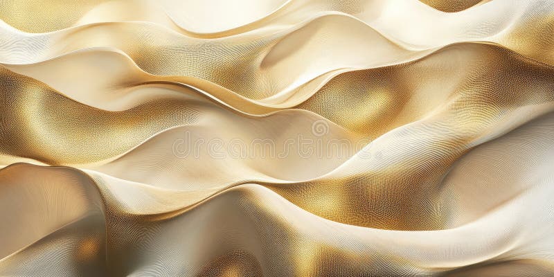 Abstract Gold and Ivory Textured Background with Flowing Wave Patterns ...