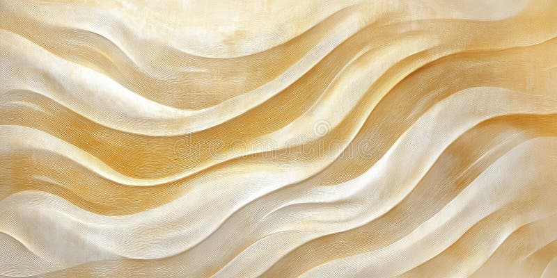 Abstract Gold and Ivory Textured Background with Flowing Wave Patterns ...