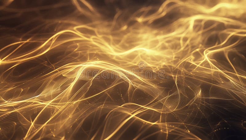Abstract Gold Light Threads Background Stock Illustration ...