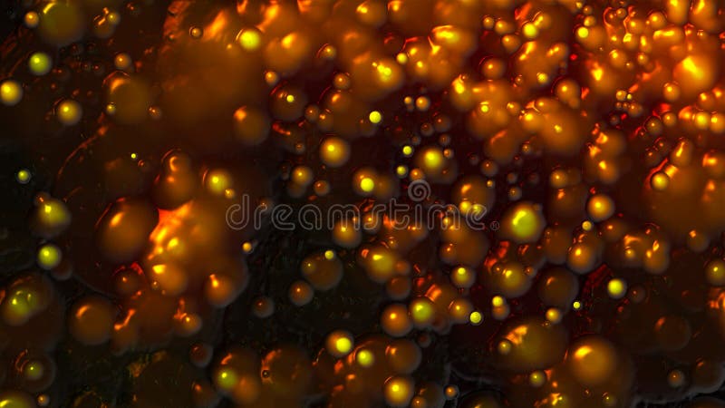 Abstract Gold Liquid Plastic Particles Background, 3d Illustration ...