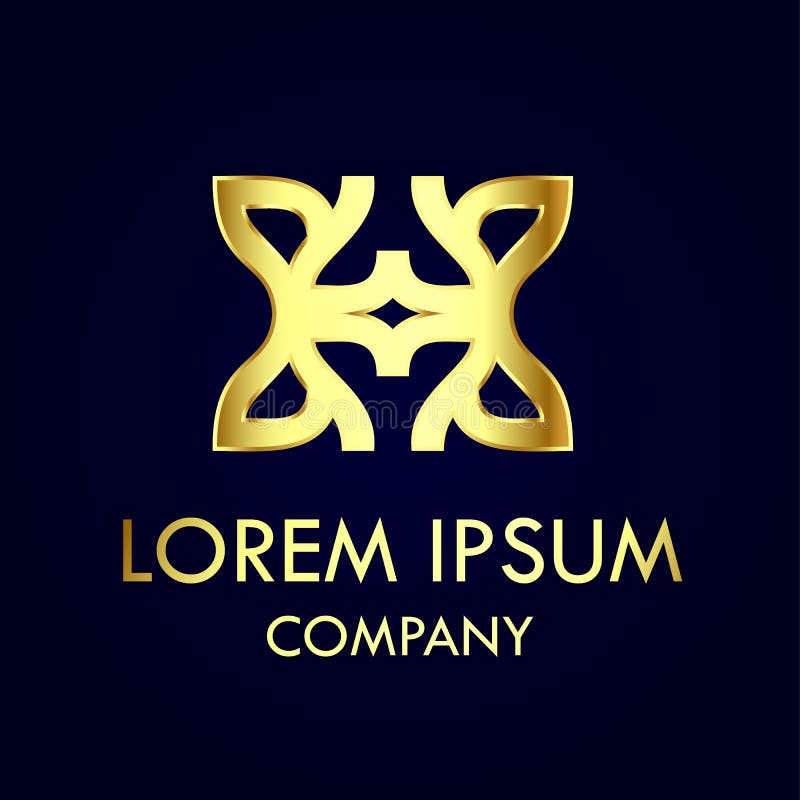 Abstract gold logo stock vector. Illustration of golden - 144973613