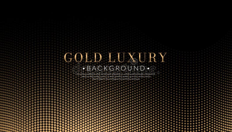 Abstract Gold Luxury Dot Background. Halftone Concept. Elegant Curve Golden Dots Pattern Stock ...
