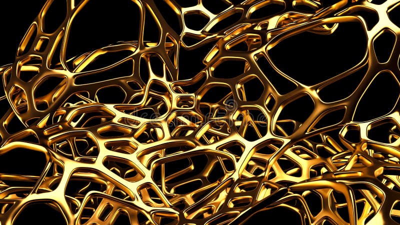 Gold Mesh Rope Ribbon Geometric Seamless Pattern Vector Illustration ...