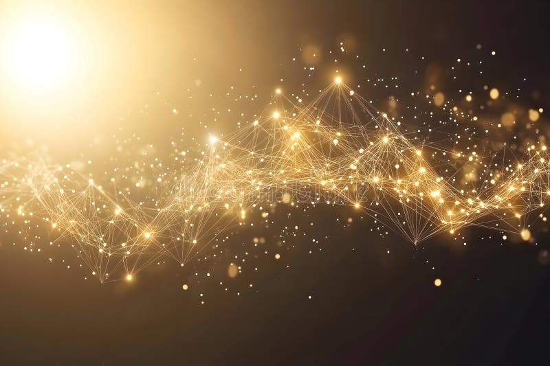 Abstract Gold Network Connection.. Stock Image - Image of connection ...