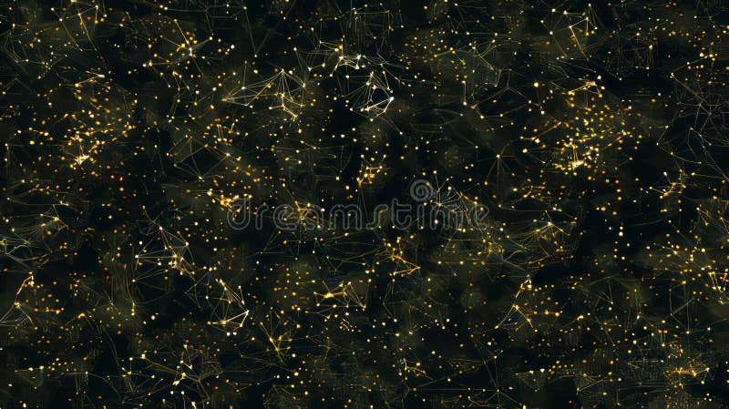 Abstract Gold Network Connections - Golden Glitter Background Stock ...