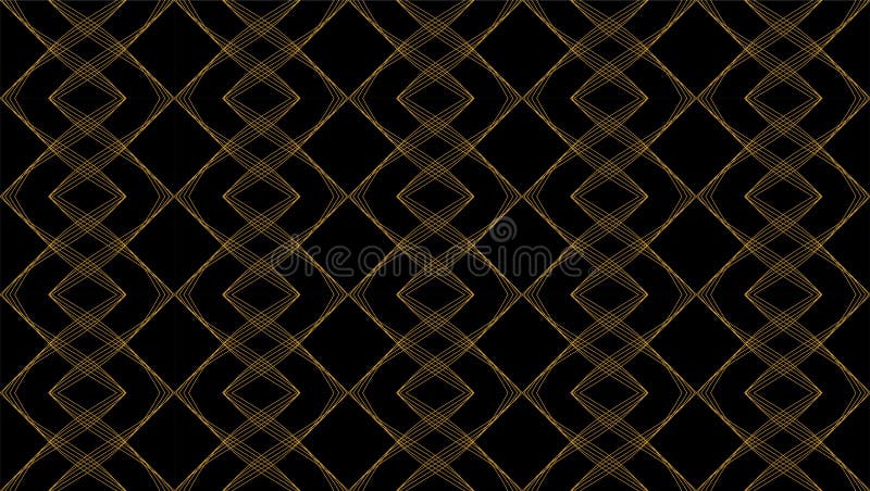 Abstract Gold Pattern on Black Background Vector Stock Stock ...