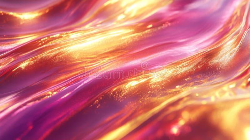 Abstract Gold and Pink Fluid Waves Texture Background Stock ...