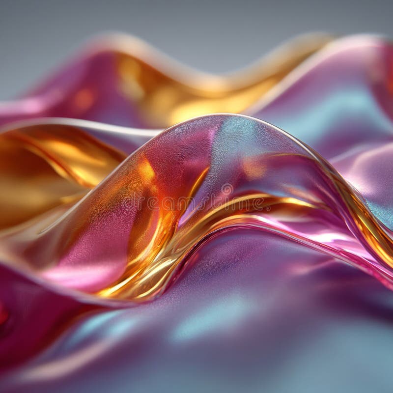 Abstract Gold and Pink Liquid Waves Background Stock Illustration ...