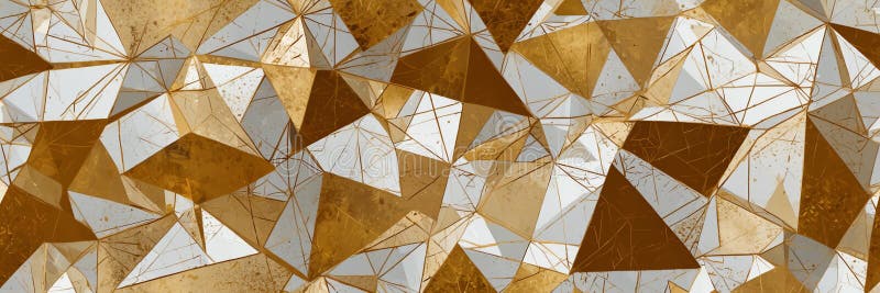 Abstract Gold Polygon Triangles on White Background Design Ai Generated ...