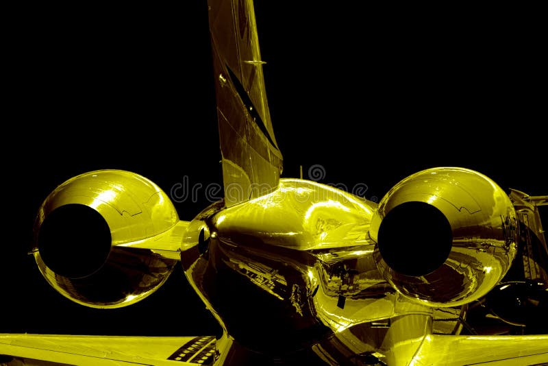 Private Black Gold Business Jet Runway Stock Photos - Free & Royalty ...