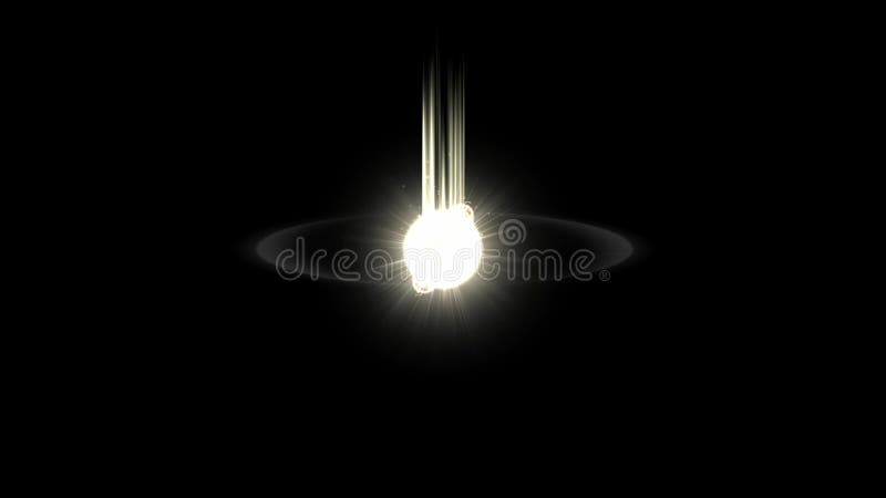 Abstract Gold Pulsating Glow Element from Particles and Dots. Explosion ...