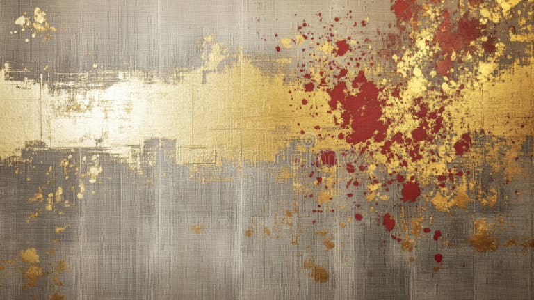 Abstract Gold and Red Splatter Paint Texture Background Stock ...