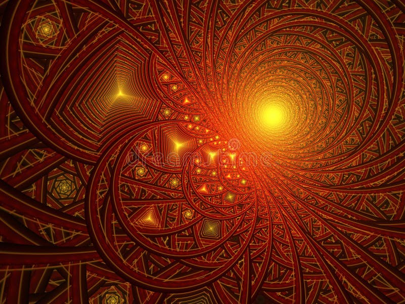 Abstract Gold and Red Sunset Stock Illustration - Illustration of ...