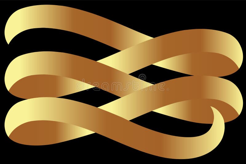 Abstract gold ribbon stock illustration. Illustration of abstract ...