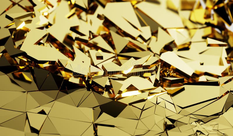 Abstract Gold Shattered Surface Background Stock Illustrations – 9 ...