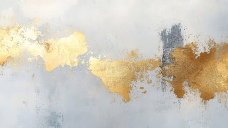 Abstract Gold and Silver Paint Splatter Texture Stock Illustration ...