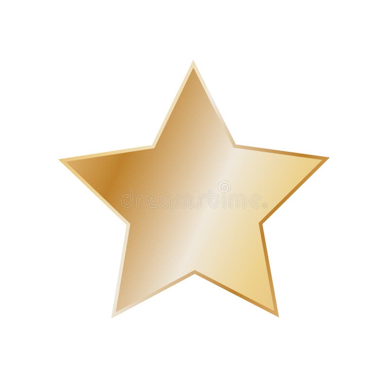 Abstract Gold Star on White Background Stock Illustration ...