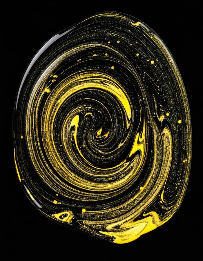 Abstract Gold Swirl on Black Background Stock Illustration - Illustration of stylish, elegant ...