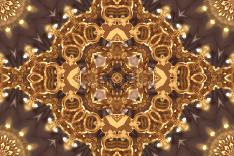 Abstract Gold Symmetrical Square Design Stock Illustration ...