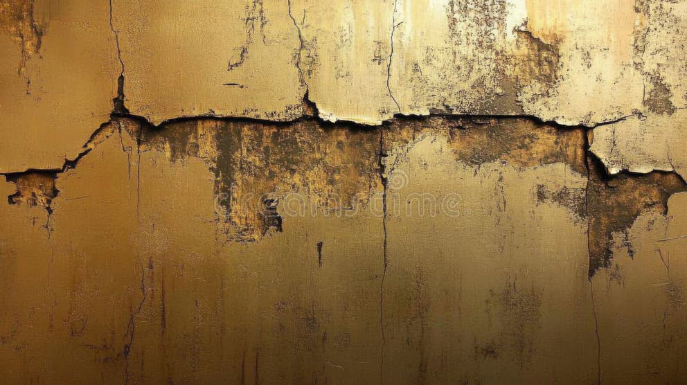 Abstract Gold Texture with Cracks and Flaking Paint Stock Illustration ...