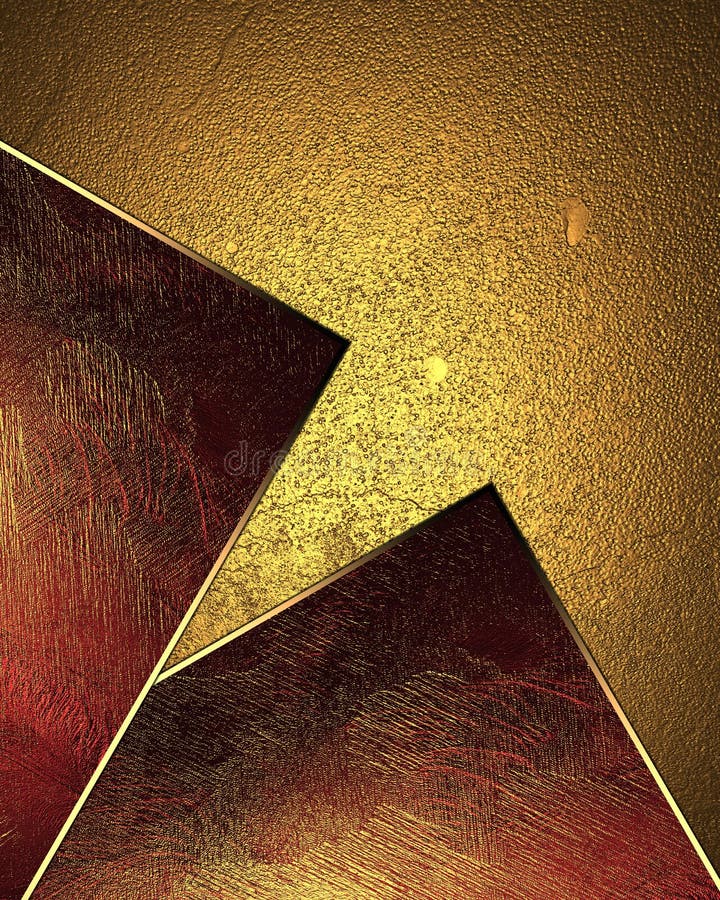 Abstract Gold Texture with Red Inserts. Element for Design. Template ...