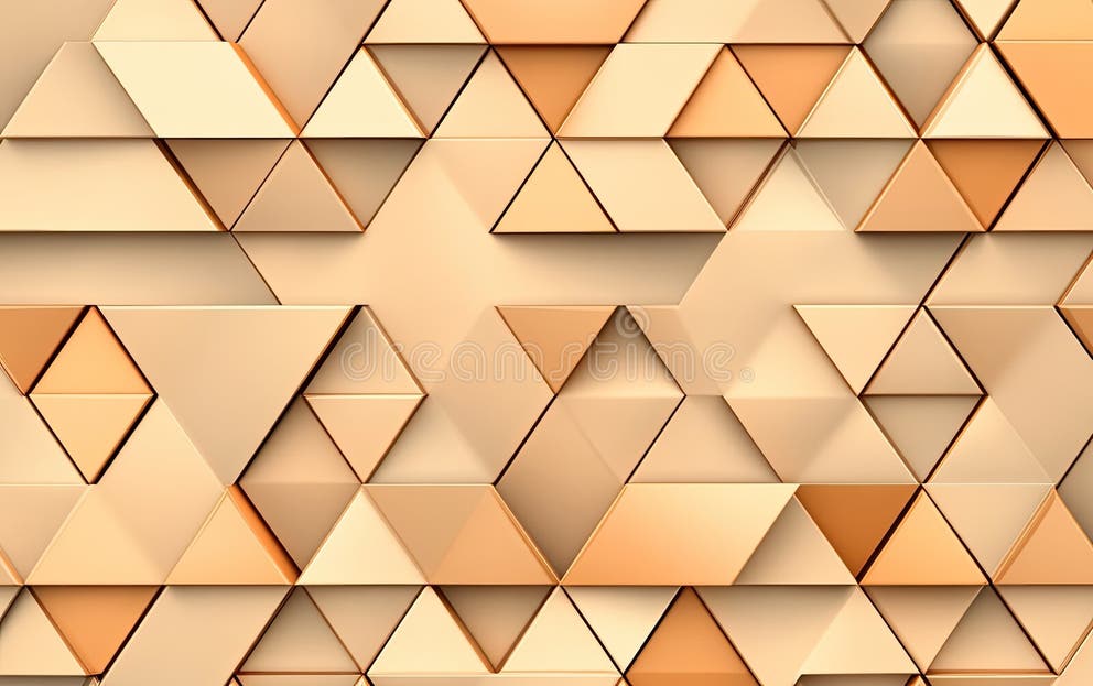 Abstract Geometric Background: Golden Triangle Pattern Stock ...